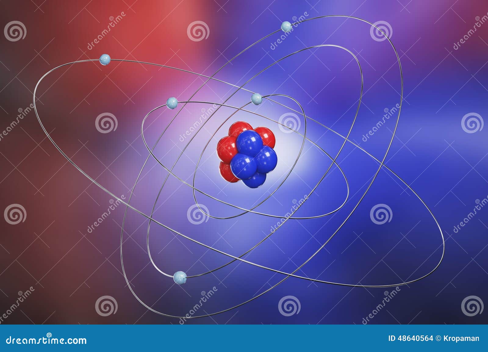 Colorful Atom Model Stock Illustration Illustration Of Power 48640564