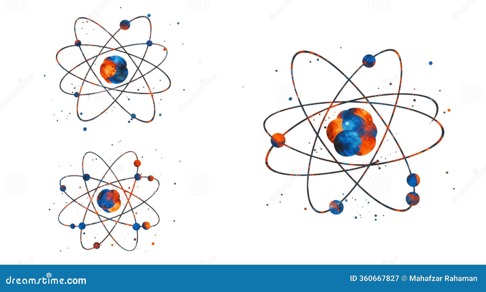 Colorful Atomic Structure Illustration for Science Education Stock ...