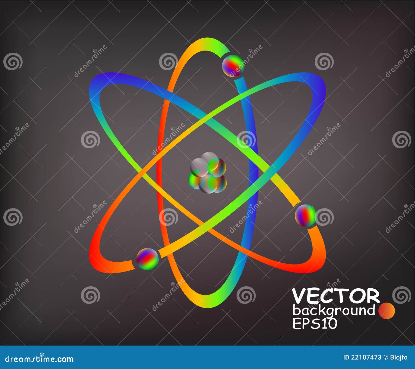 Colorful atoms stock vector. Illustration of elemental - 22107473