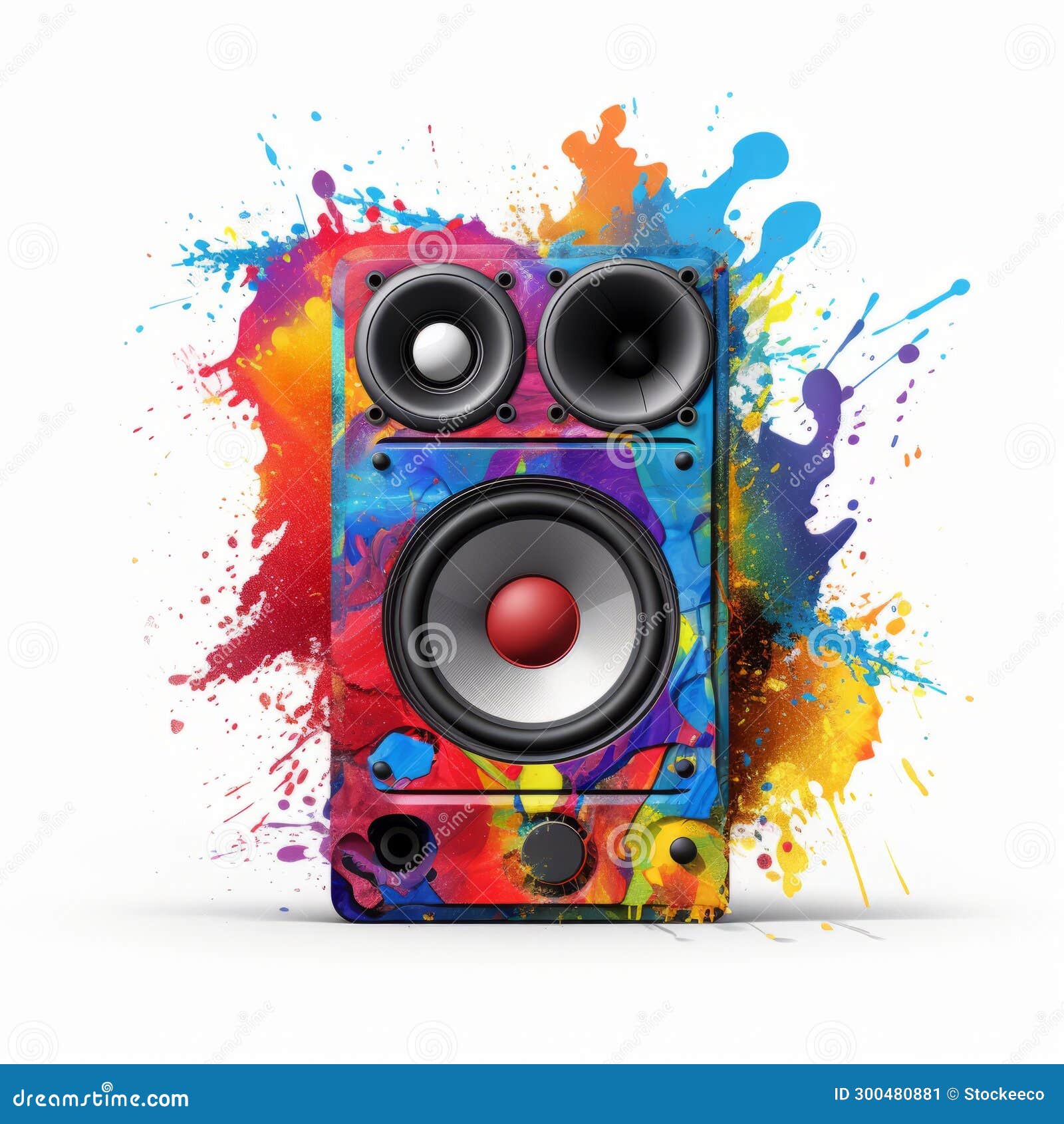 Colorful Audio Speaker with Primitivist Elements and Innovative ...