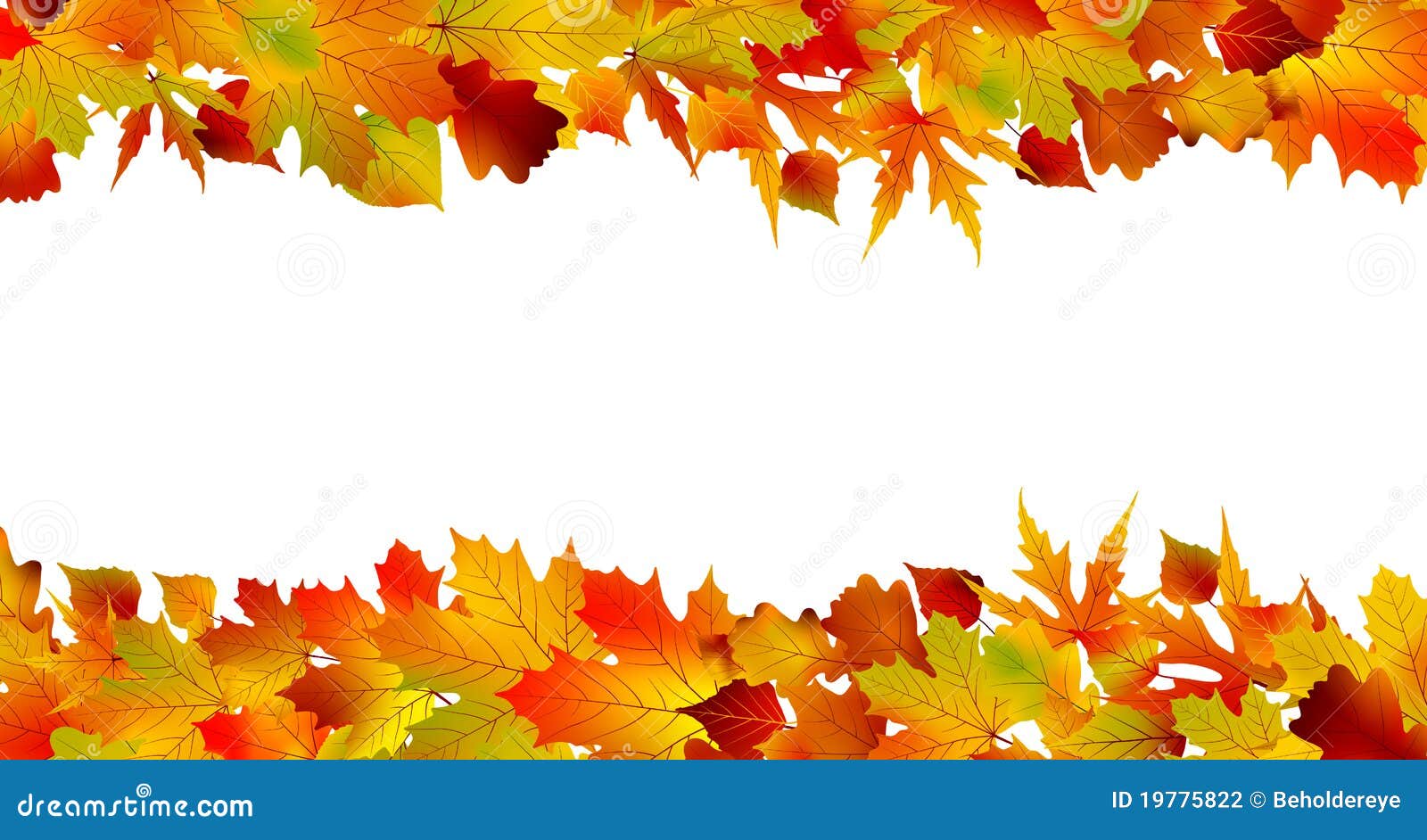 Colorful Autumn Border Made From Leaves. EPS 8 Stock Photography ...