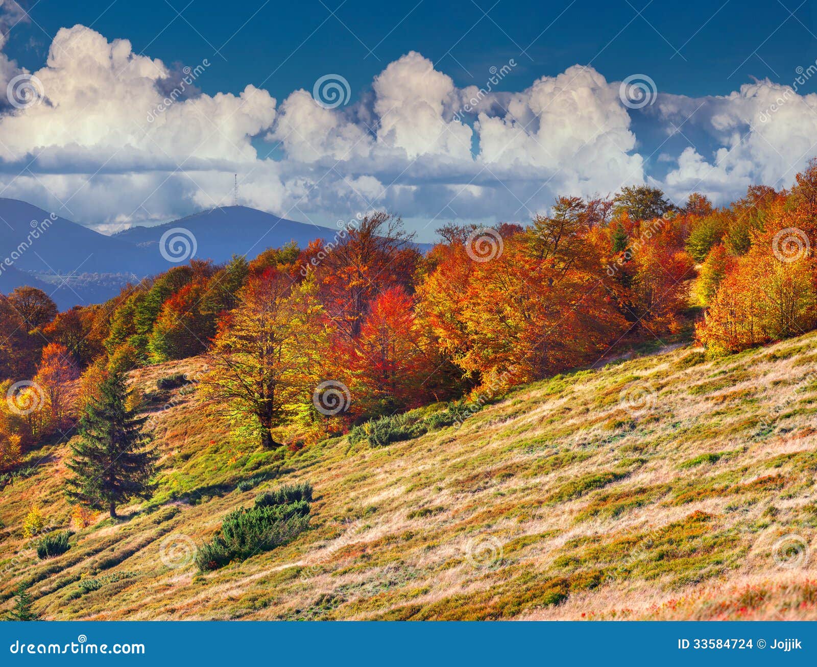 Colorful Autumn Landscape in the Mountains Stock Photo - Image of ...