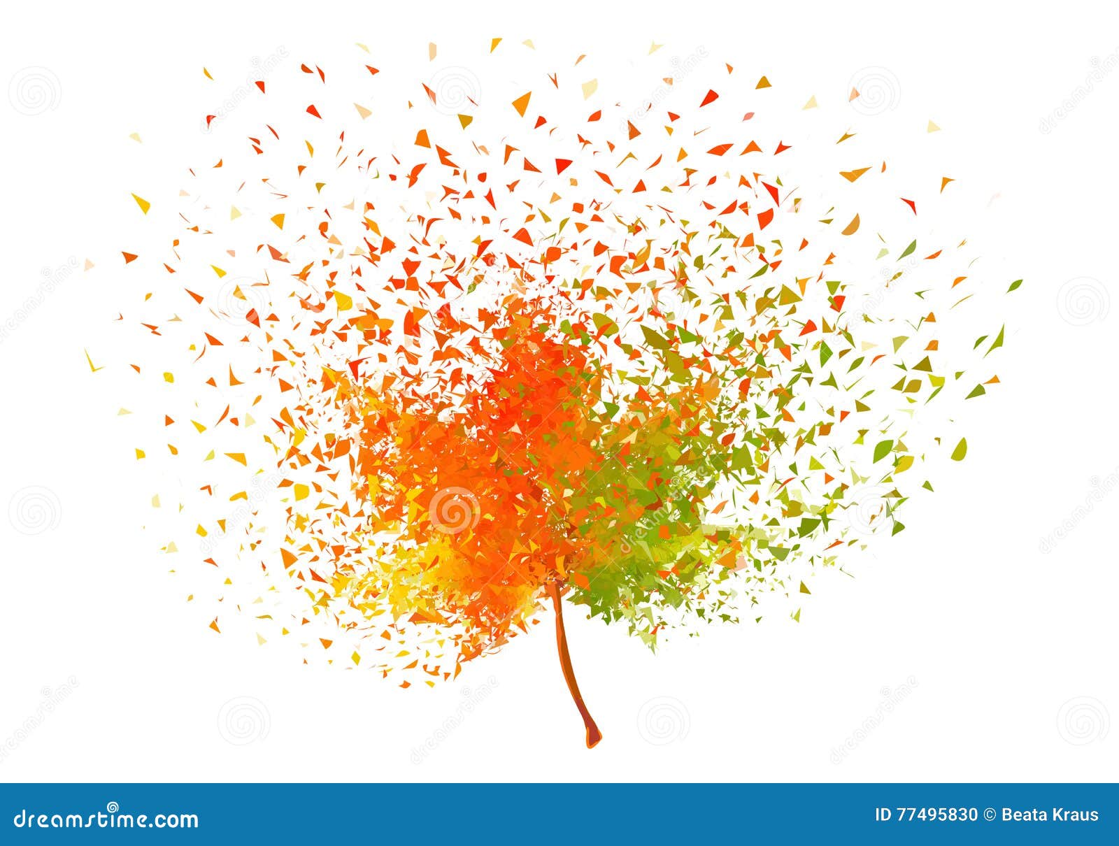 Colorful Autumn Leaf, Vector Stock Vector - Illustration of fragment ...