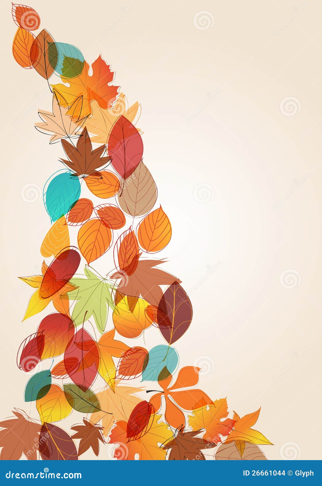 Colorful Autumn Leaves Illustration Stock Vector - Illustration of ...