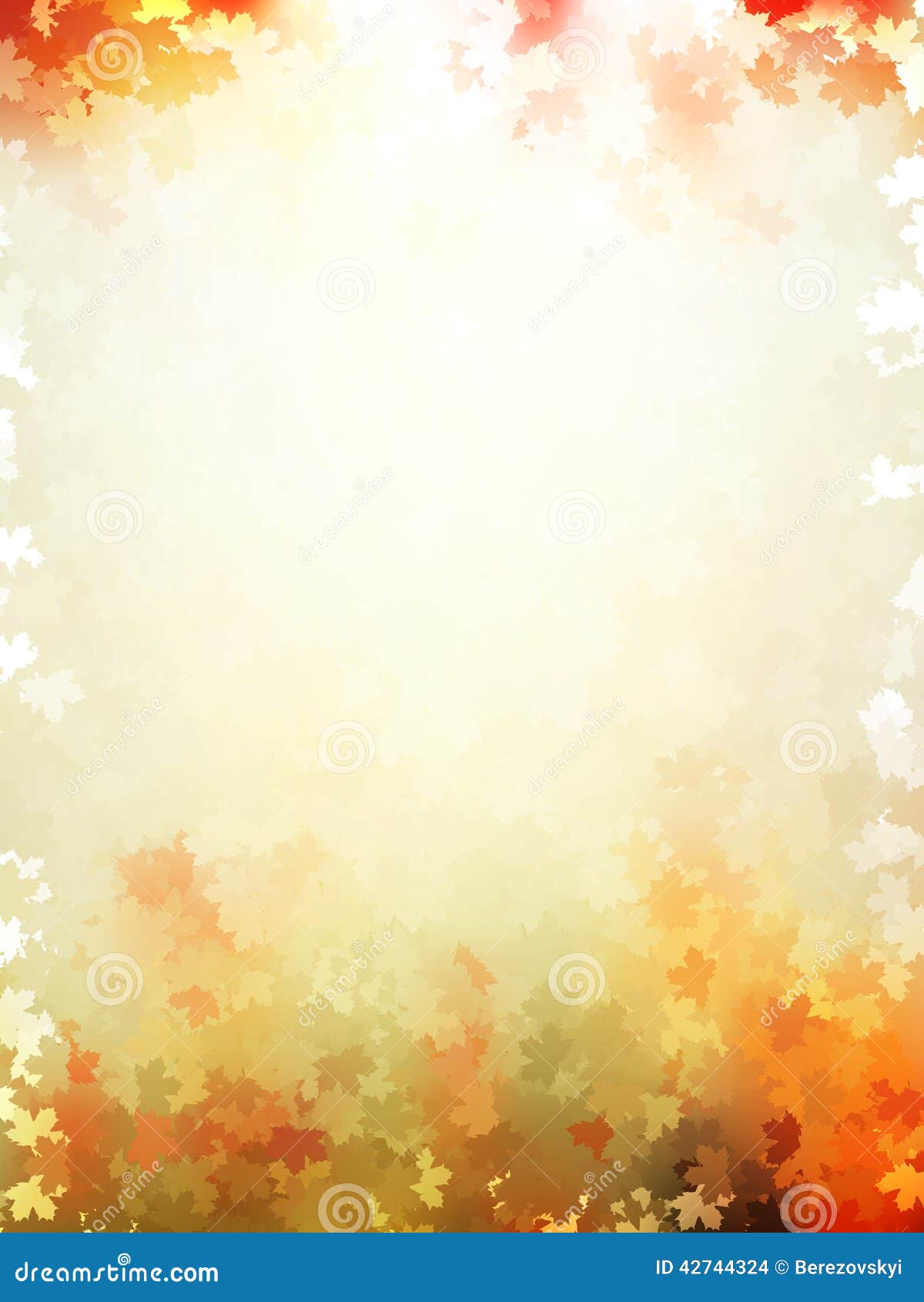 Colorful Autumn Leaves Template Pattern. EPS 10 Stock Vector ...