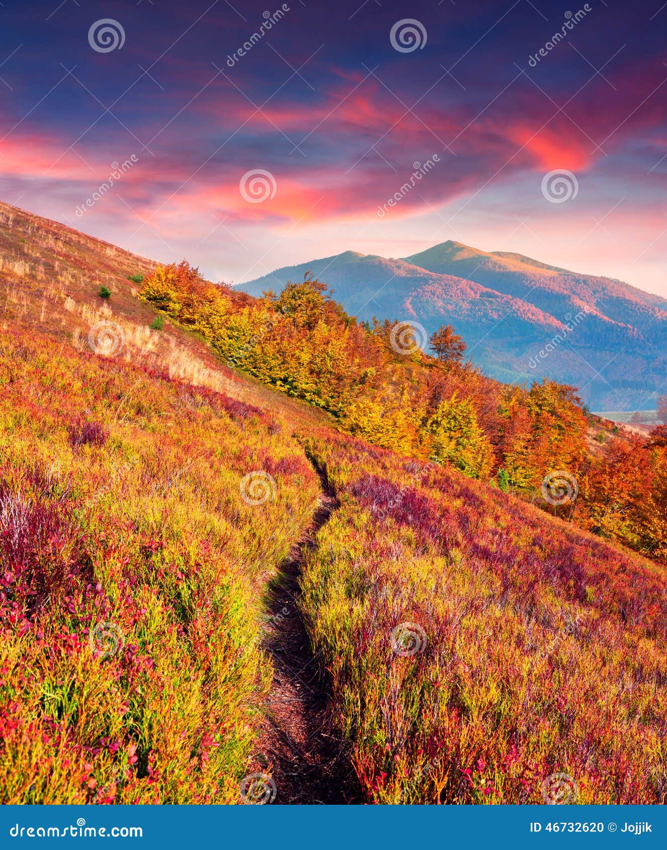 Colorful Autumn Sunrise in Mountains Stock Photo - Image of alpine ...