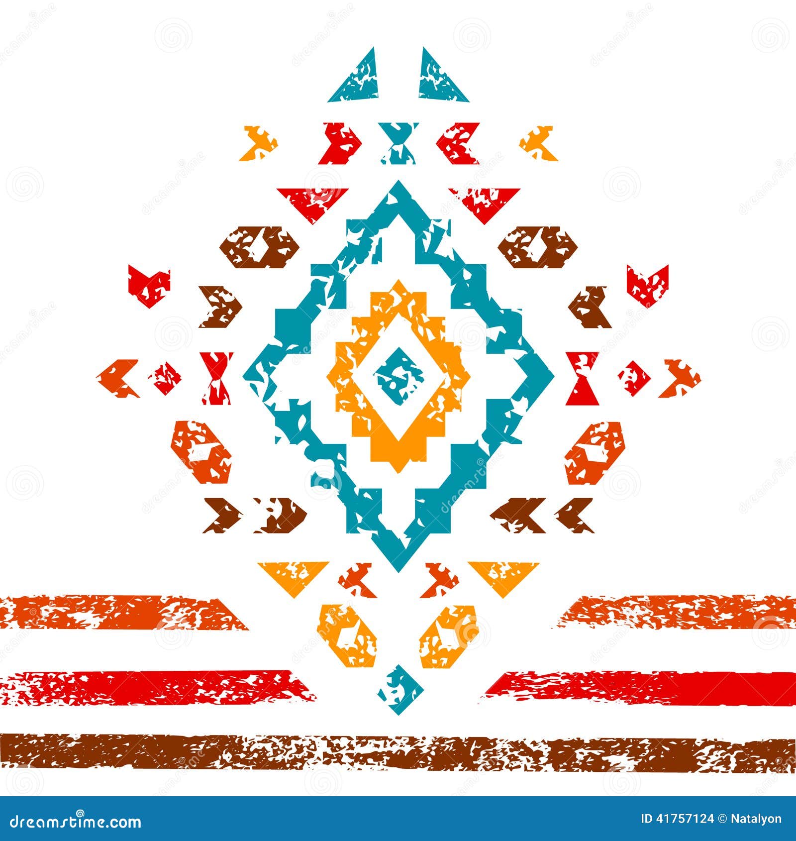 Aztec Ornament. Aztec Symbol. Traditional Statue. Brick Color Scheme ...