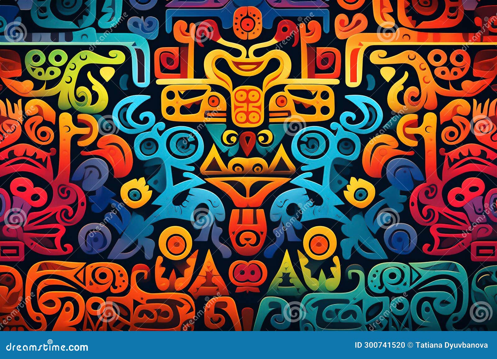 Aztec Symbol For Deer, Tlatelolco Mexico City, Mexico. I Stock ...