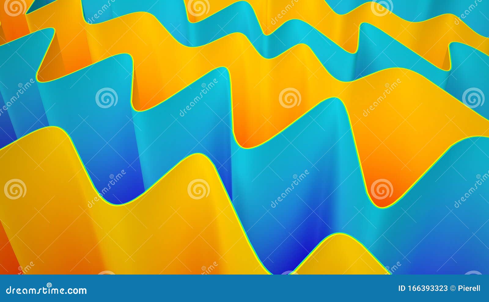 Colorful Azure, Orange Background. 3d Image, 3d Rendering Stock ...