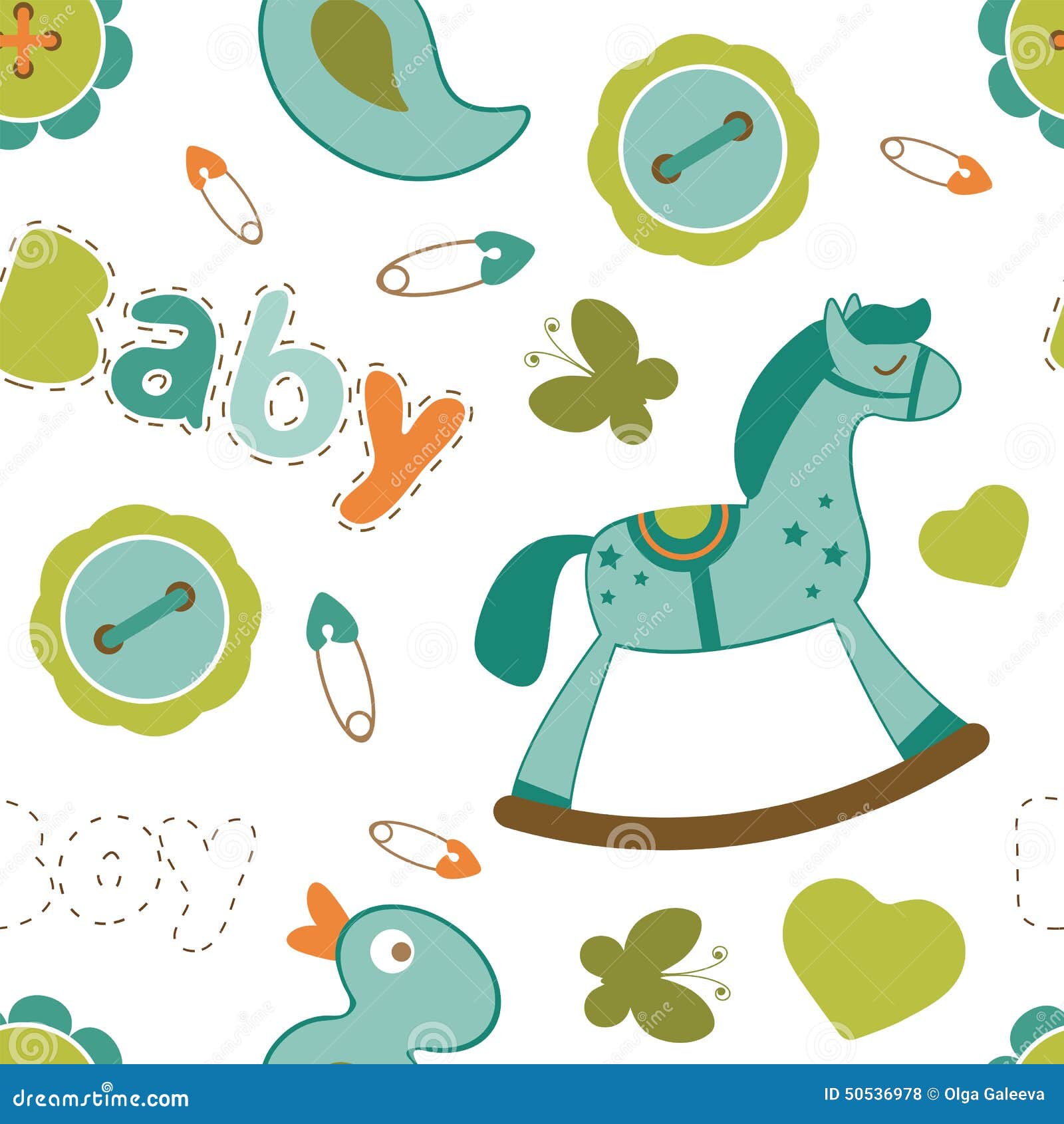 Colorful baby boy pattern stock vector. Illustration of fabric - 50536978