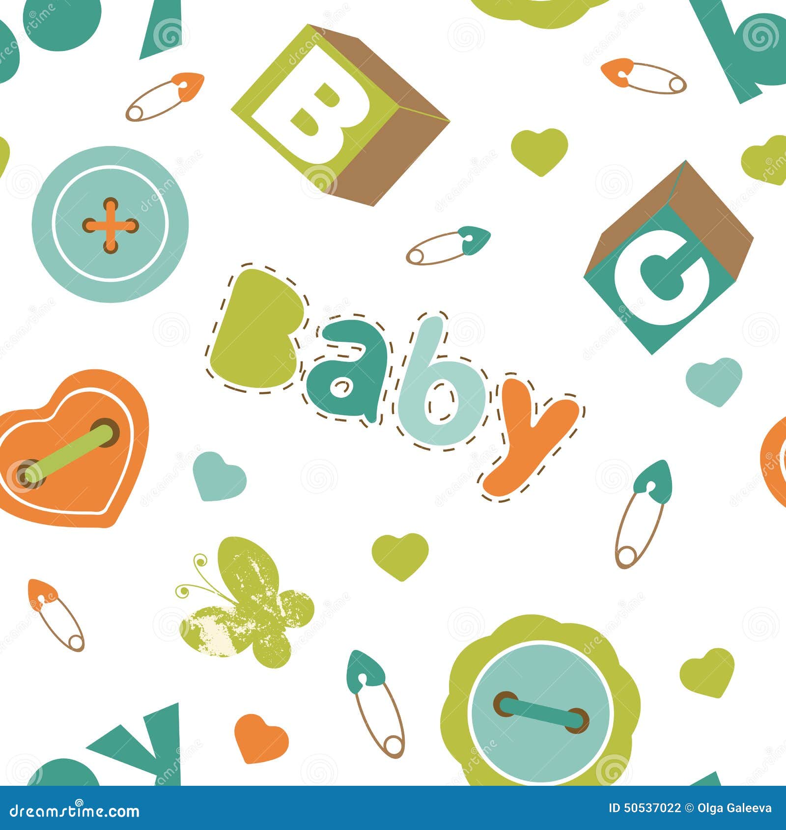 Colorful baby boy pattern stock vector. Illustration of arrival - 50537022