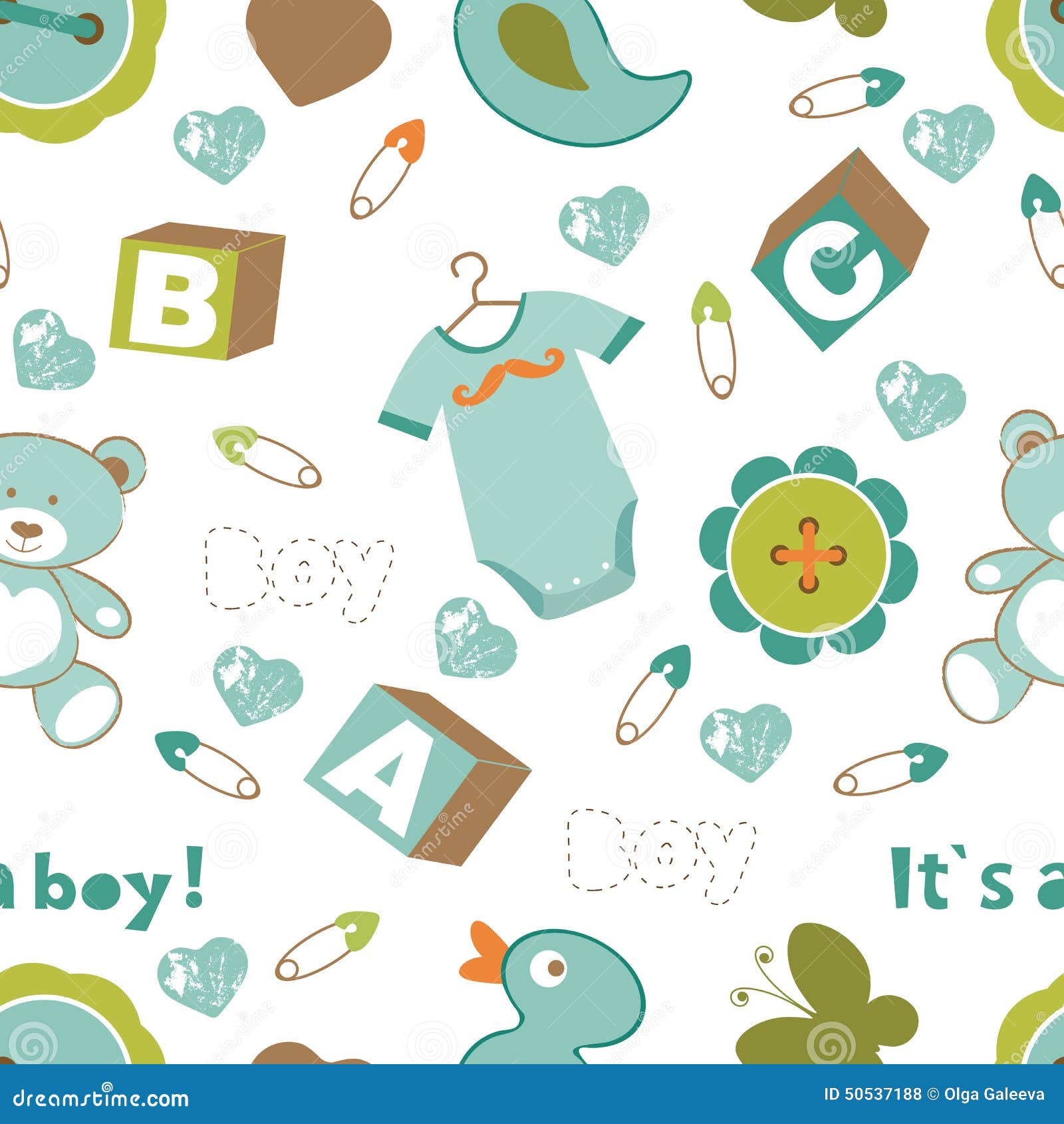 Colorful baby boy pattern stock vector. Illustration of colorful - 50537188