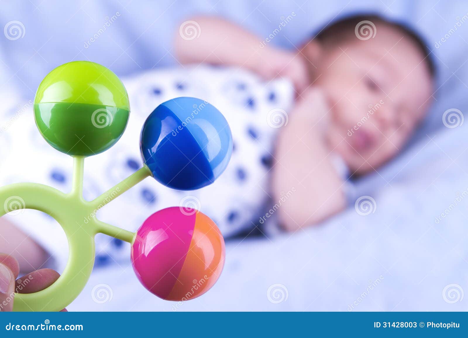 Colorful Baby Rattle stock image. Image of color, plastic - 31428003