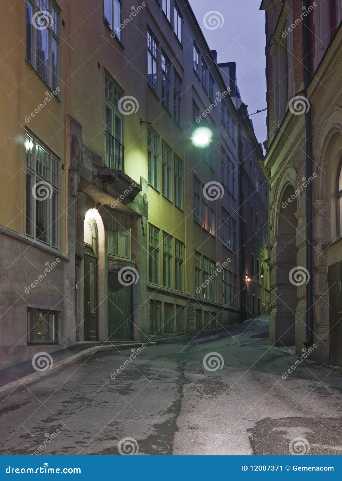 Colorful back alley stock image. Image of stockholm, alley - 12007371
