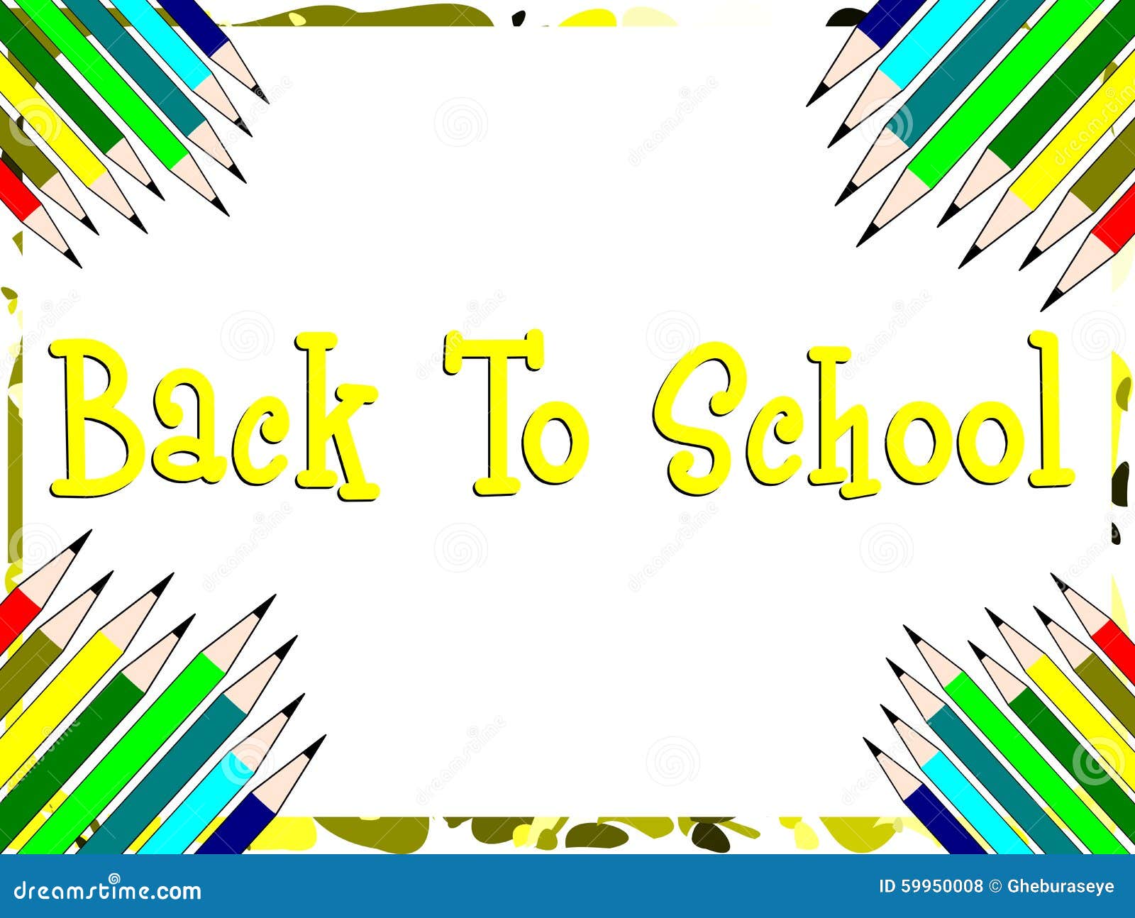 Colorful Back To School Illustration Stock Illustration - Illustration ...