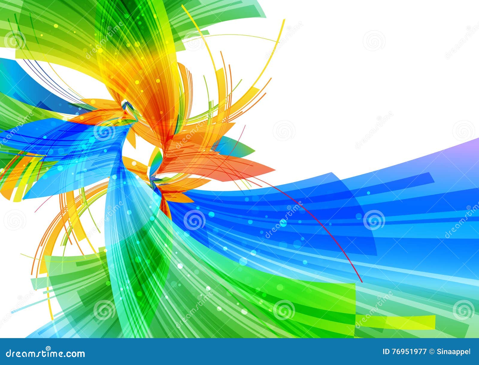 Colorful Background, Abstract Design on White Stock Vector ...