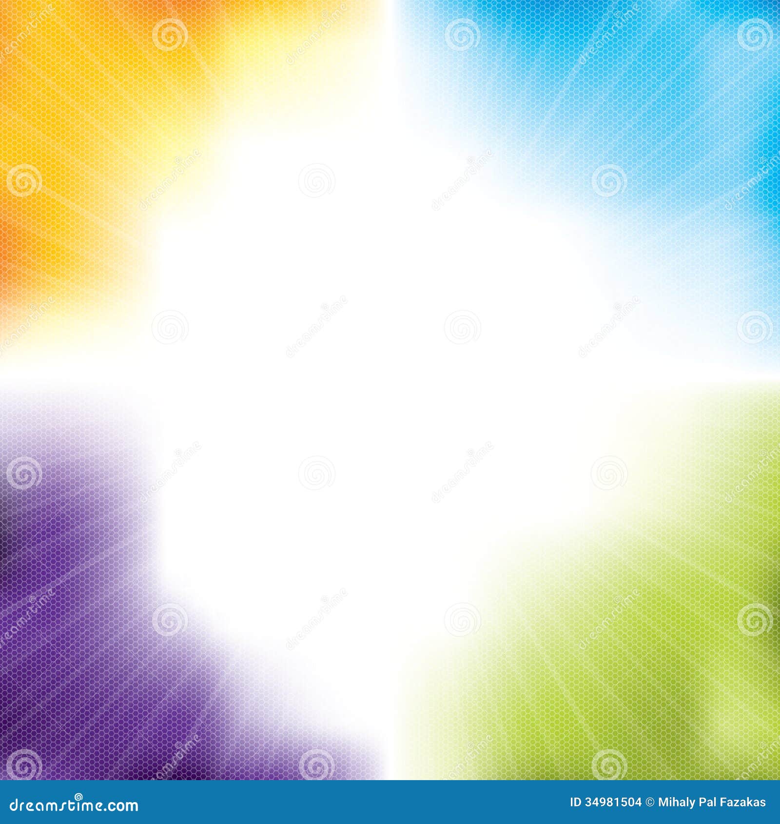 Colorful Background Design with Burst and Hexagons Stock Vector ...