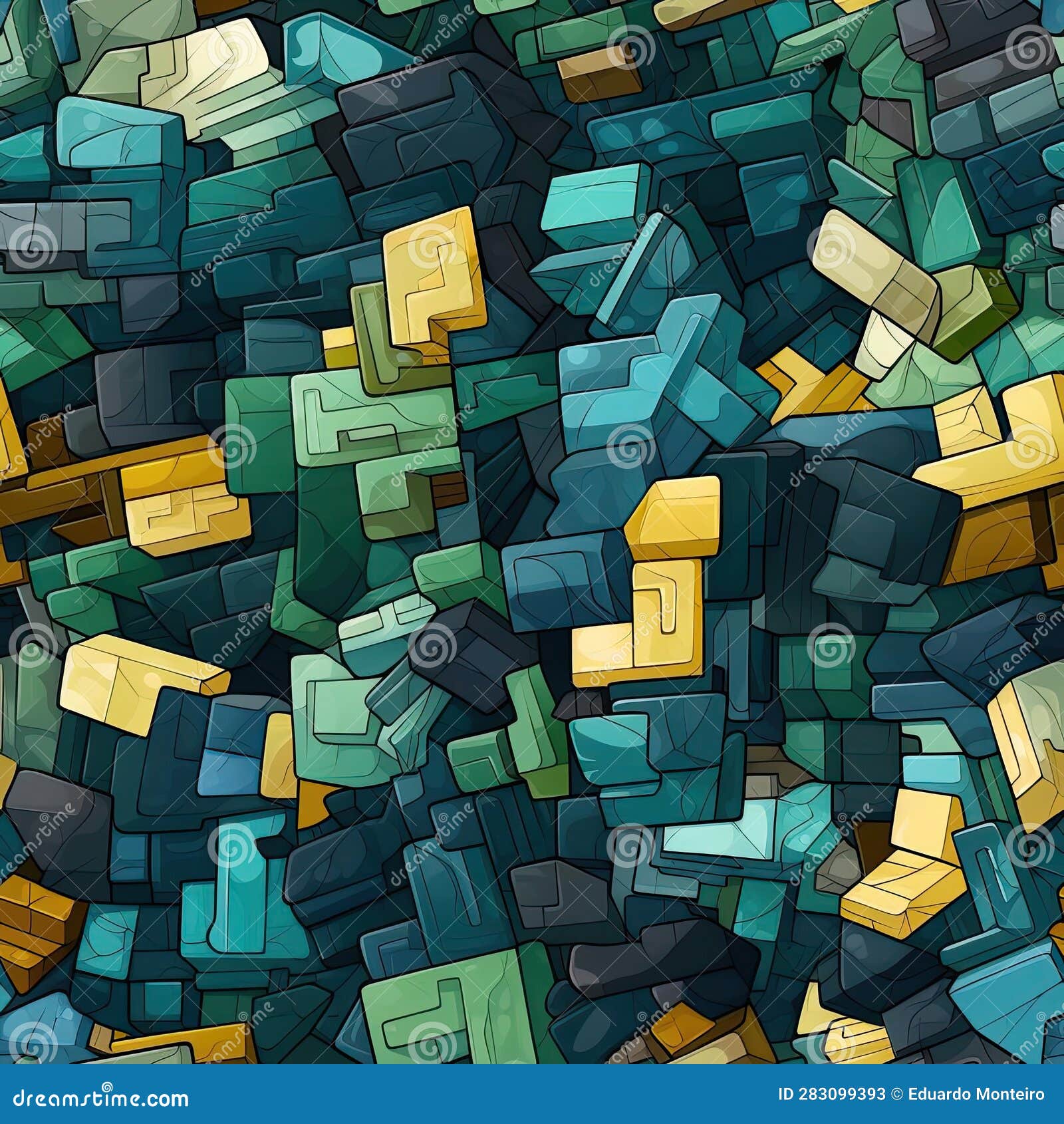 Colorful Background with Different Types of Blocks and Textured ...