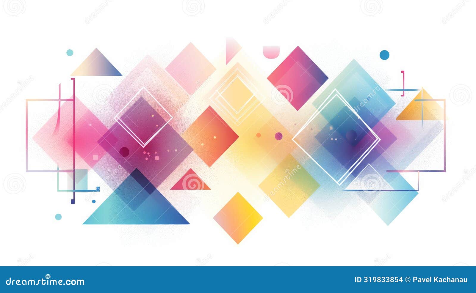 Colorful Background Featuring Various Geometric Shapes Like Squares and ...