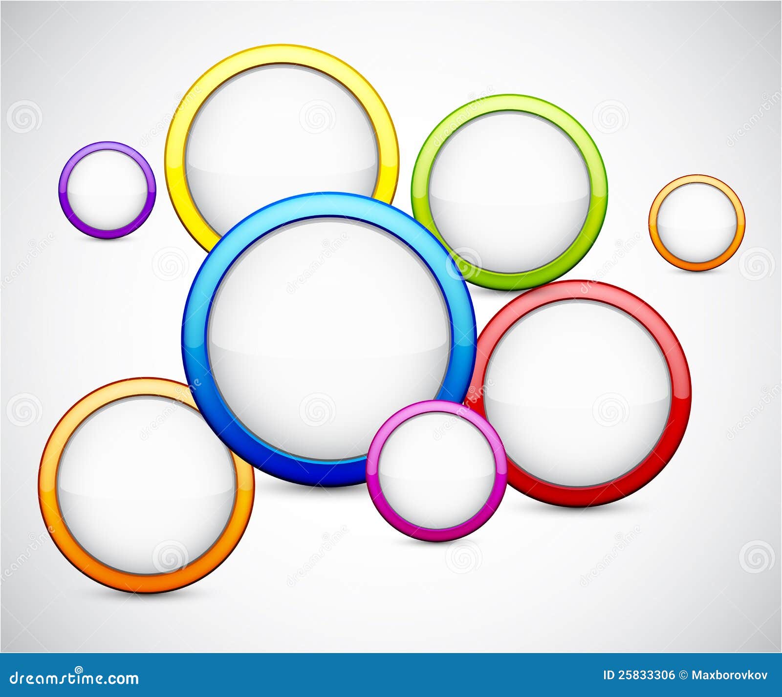 Colorful Background with Glossy Circles. Stock Vector - Illustration of ...
