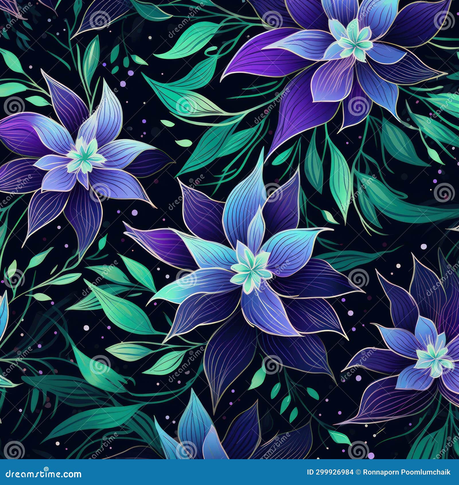 Colorful Background with an Ivy Supernova Pattern Stock Illustration ...