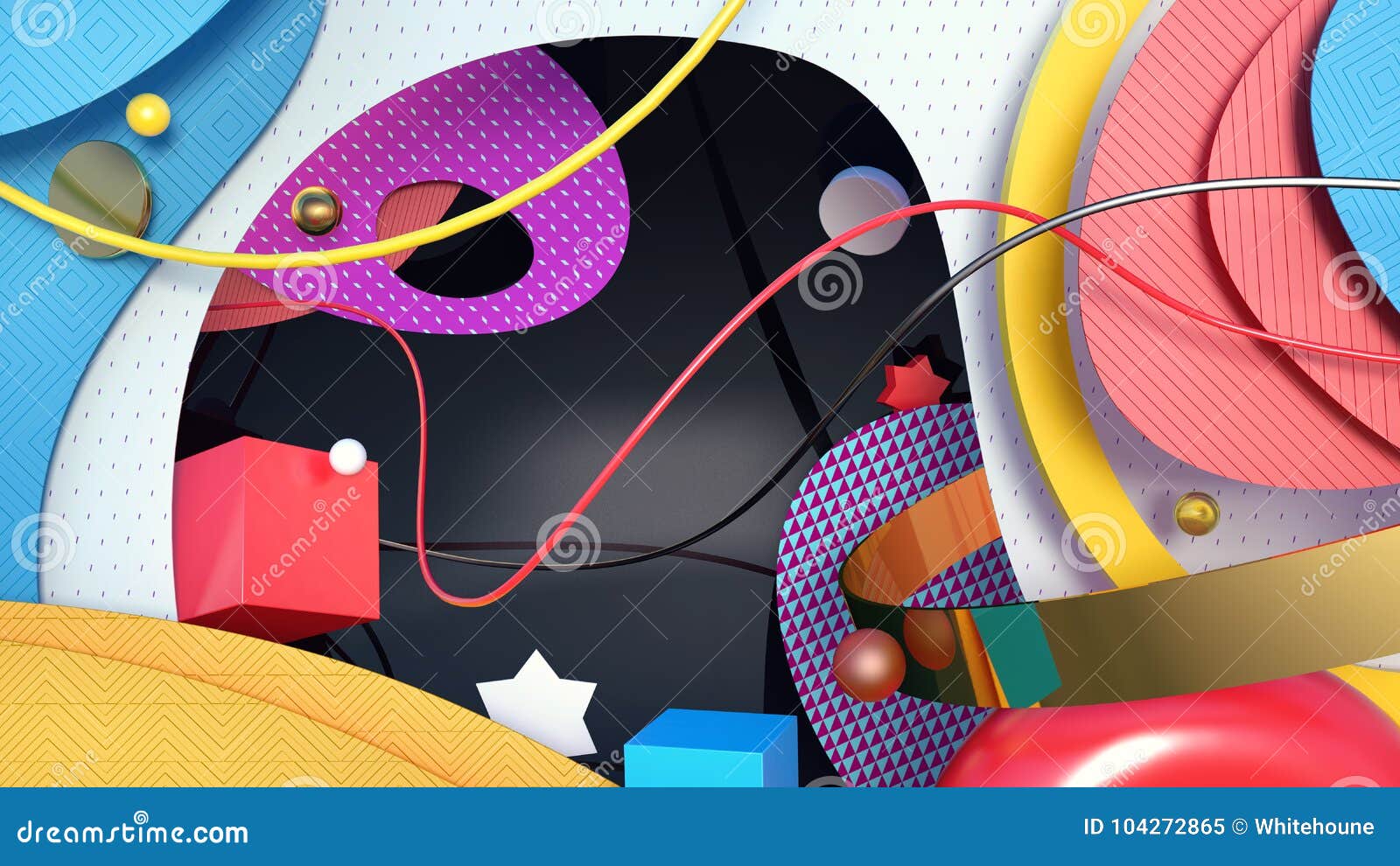 Fun geometric abstraction stock illustration. Illustration of bizarre ...