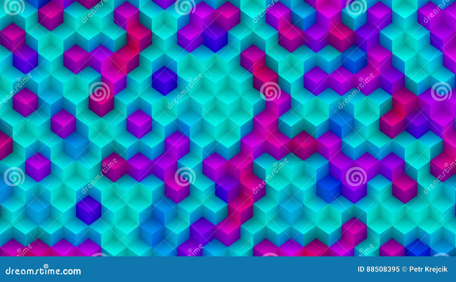 Colorful Background Made of Cubes Stock Illustration - Illustration of ...