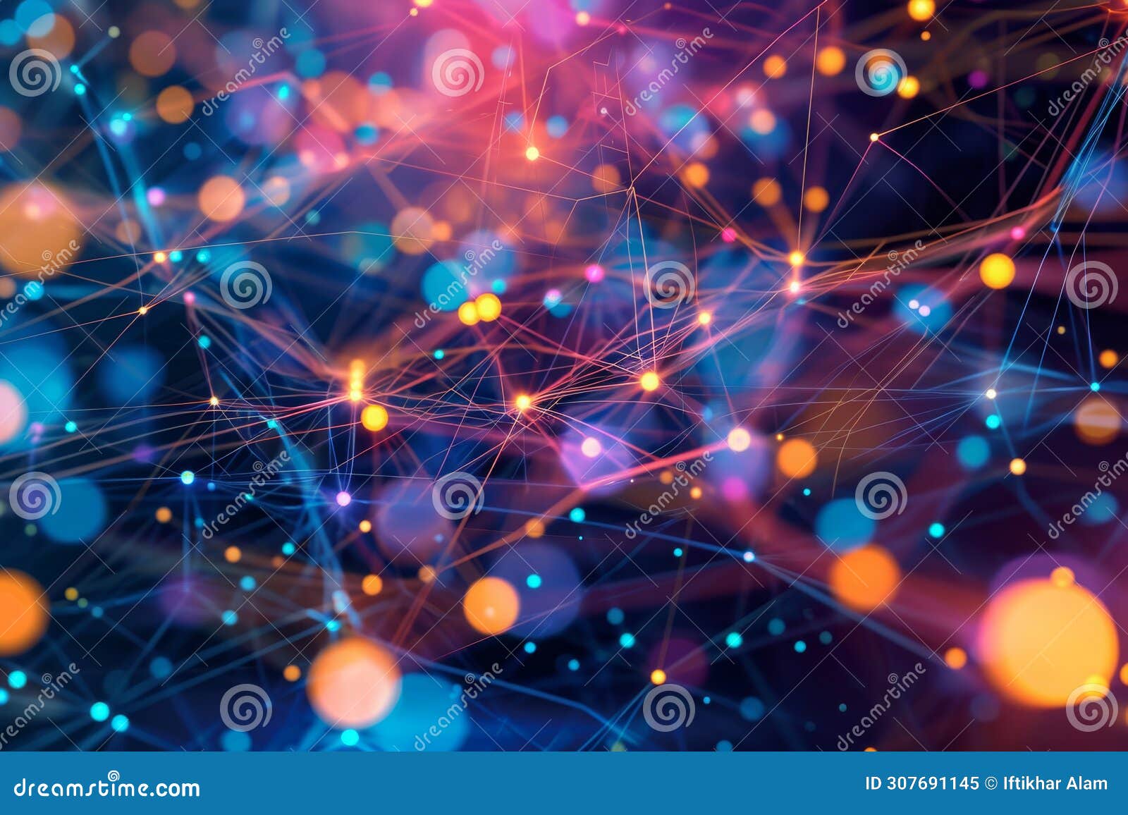 Colorful Background with Many Lines and Dots, Abstract Patterns ...