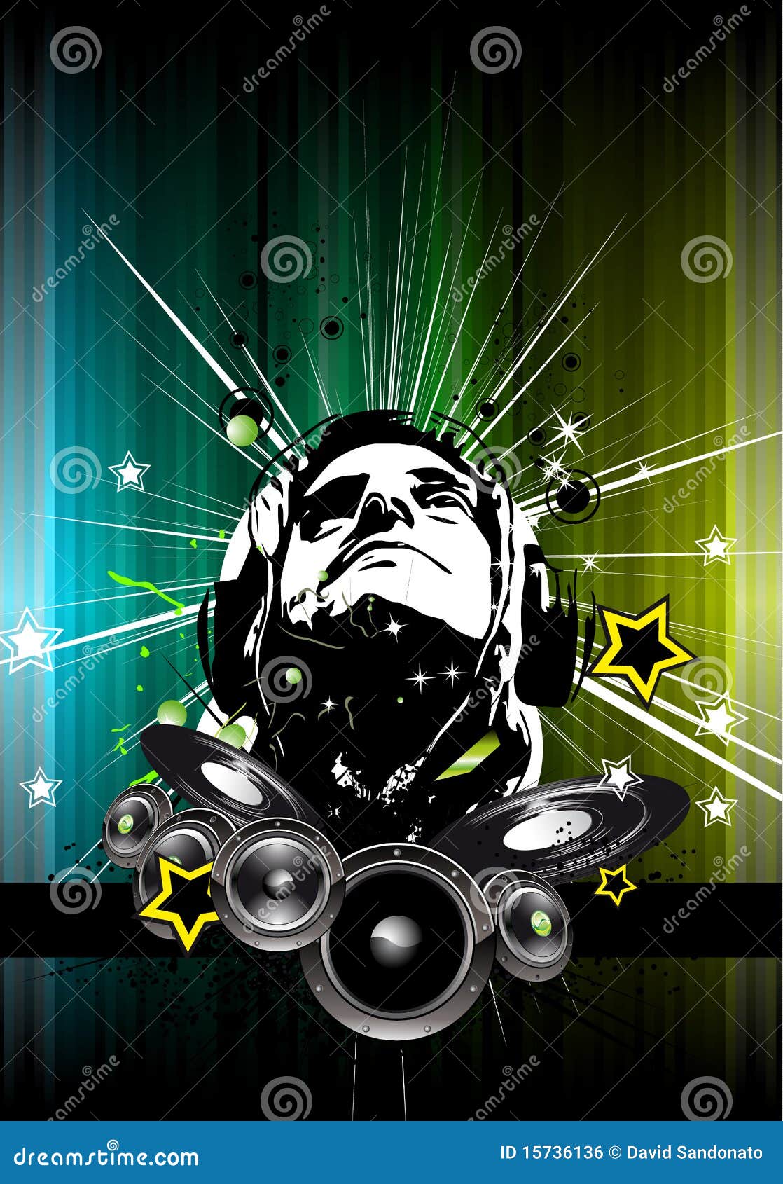 Colorful Background for Musical Event Flyer Stock Vector - Illustration ...