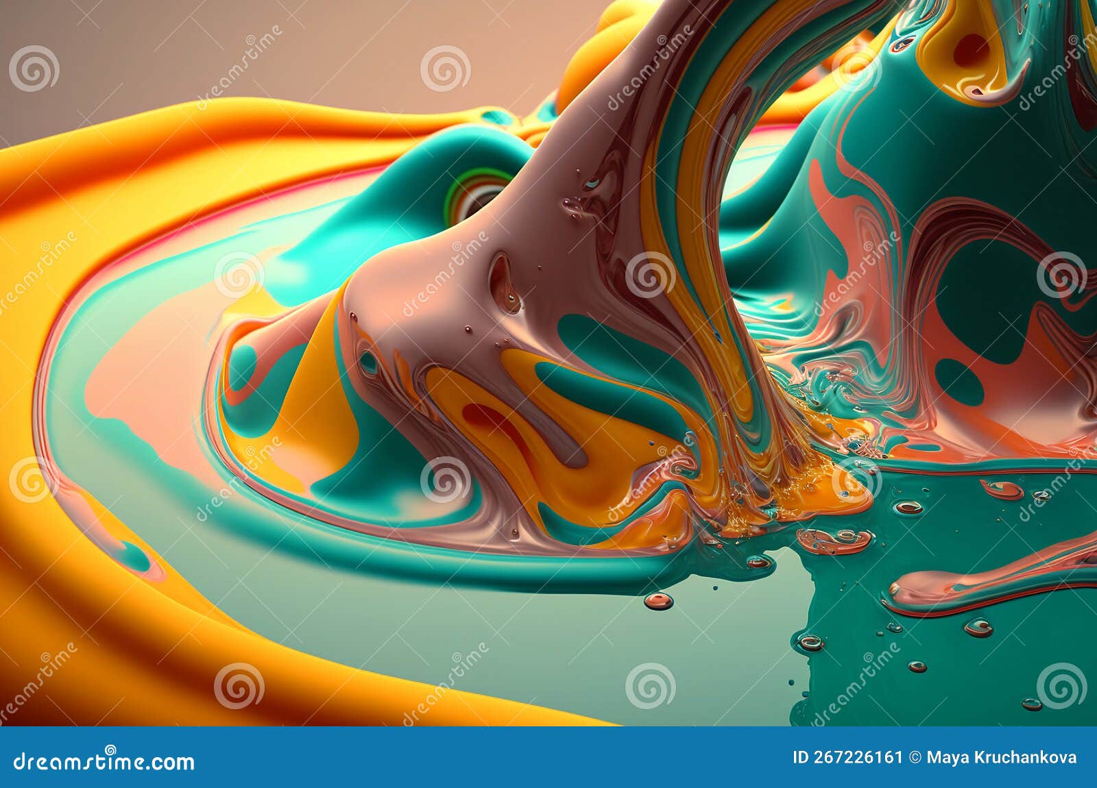 Colorful Background of Paint Water Wave Stock Illustration ...