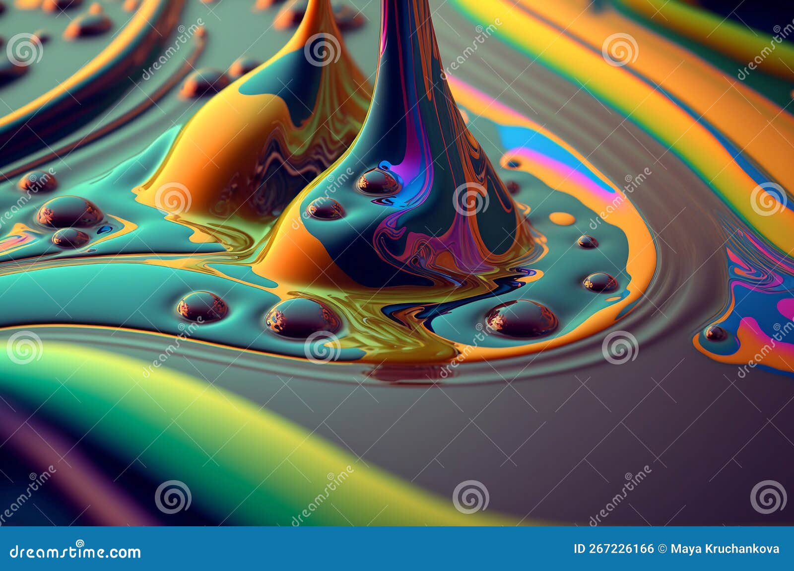 Colorful Background of Paint Water Wave Stock Illustration ...