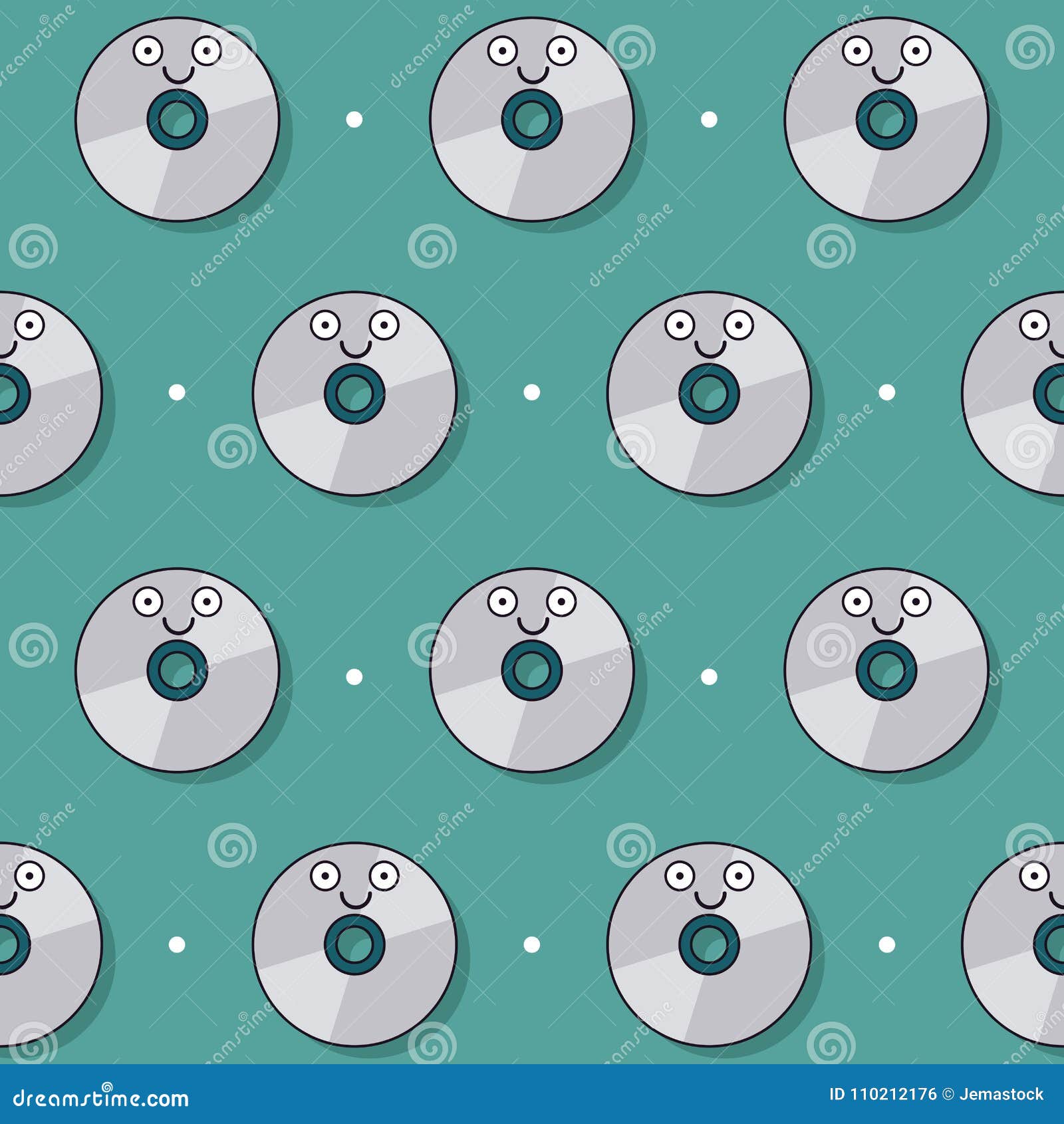 Colorful Background with Pattern of Animated Compact Disc Stock Vector ...