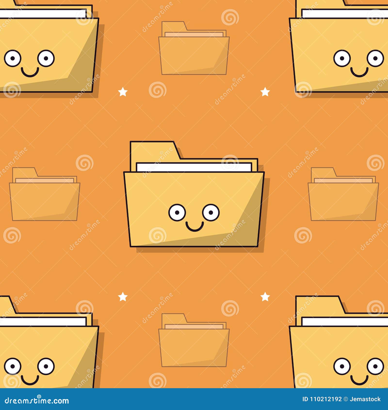 Colorful Background with Pattern of Animated Folder Icon Stock Vector ...