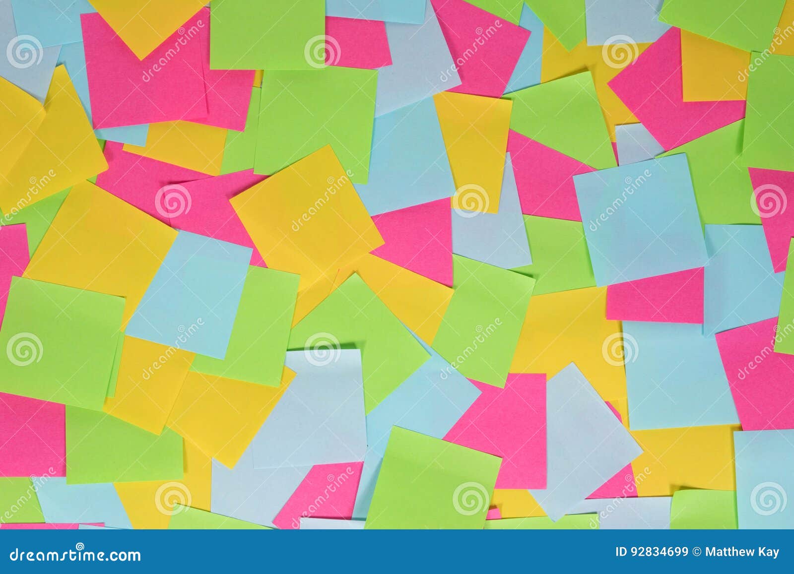 Colorful Background Pattern of Sticky Notes Stock Image - Image of ...