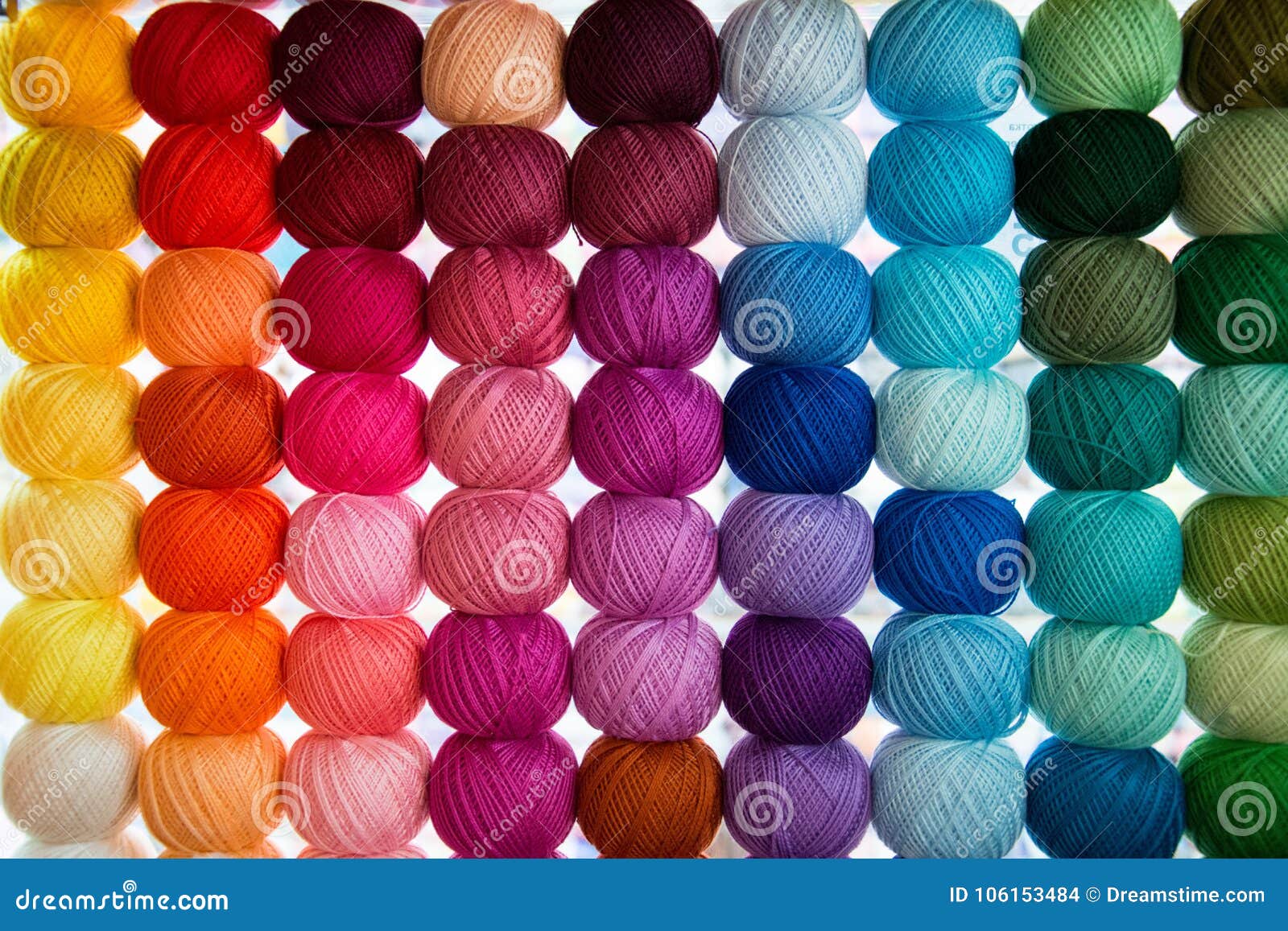 Bright Background Image of Yarns and Threads Stock Photo - Image of ...
