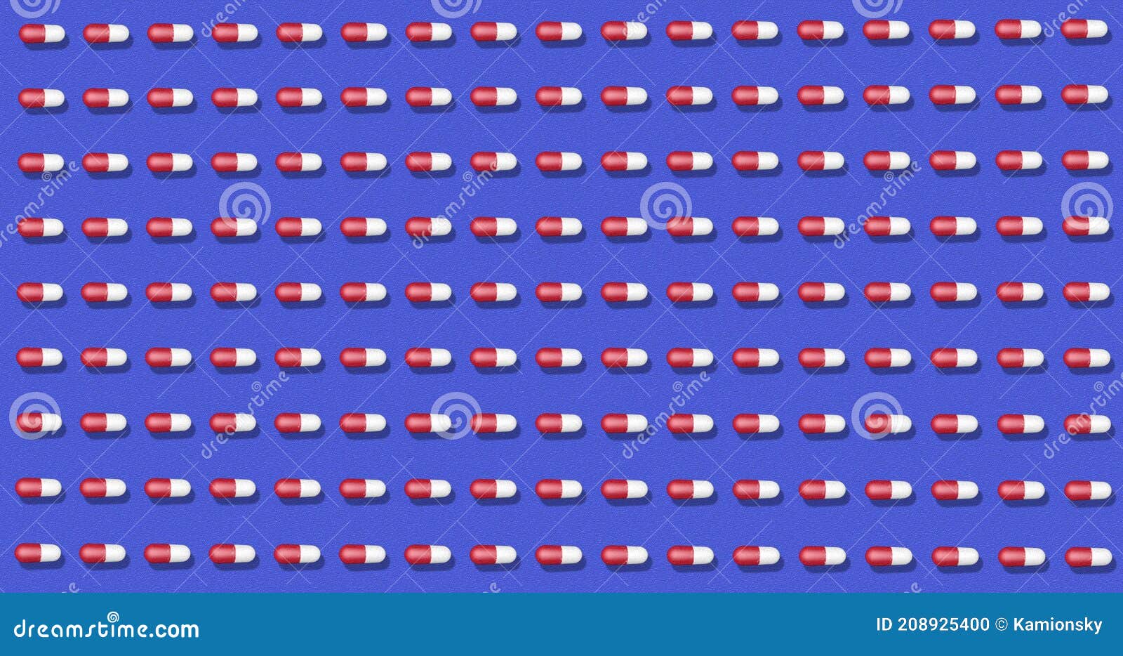 Blue Background with Pills. Backdrop with Bright Pattern for Instagram ...