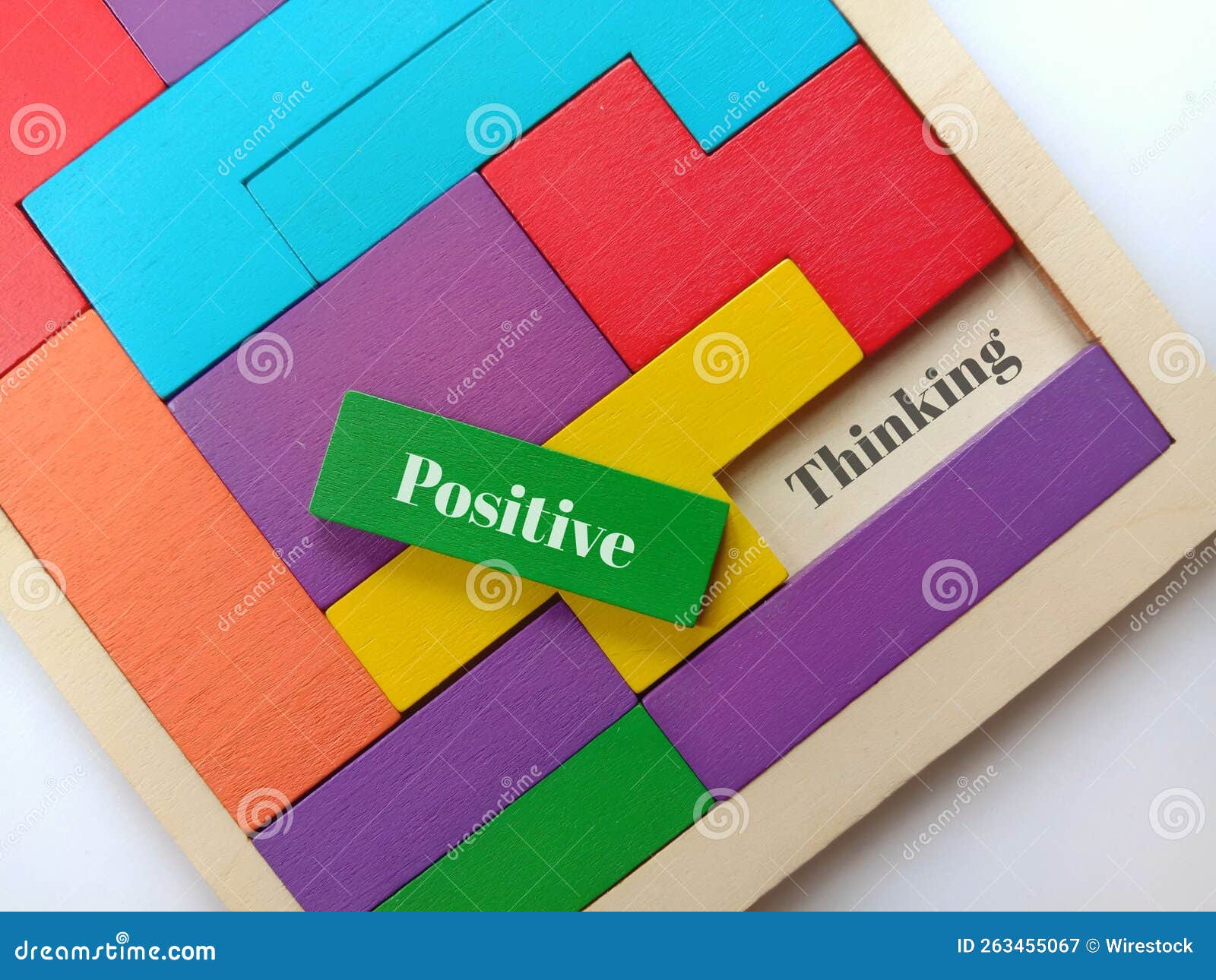 Colorful Background of Positive Thinking Stock Illustration ...