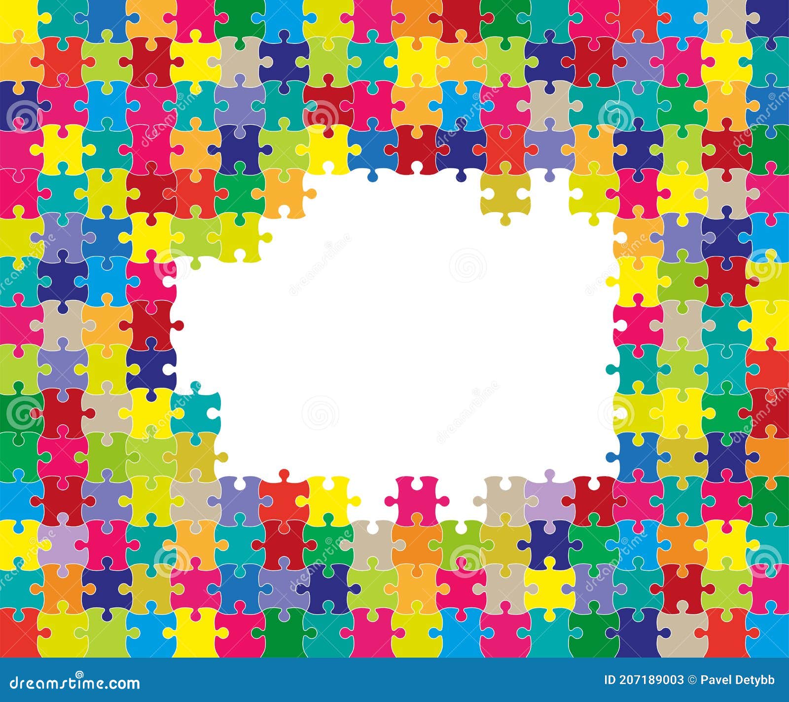 Colorful Background Puzzle, Jigsaw Puzzle Banner. Vector Illustration ...