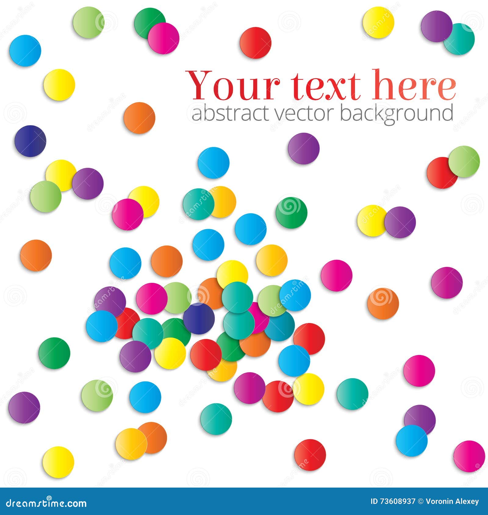 Colorful Background with Round Confetti. Stock Illustration ...