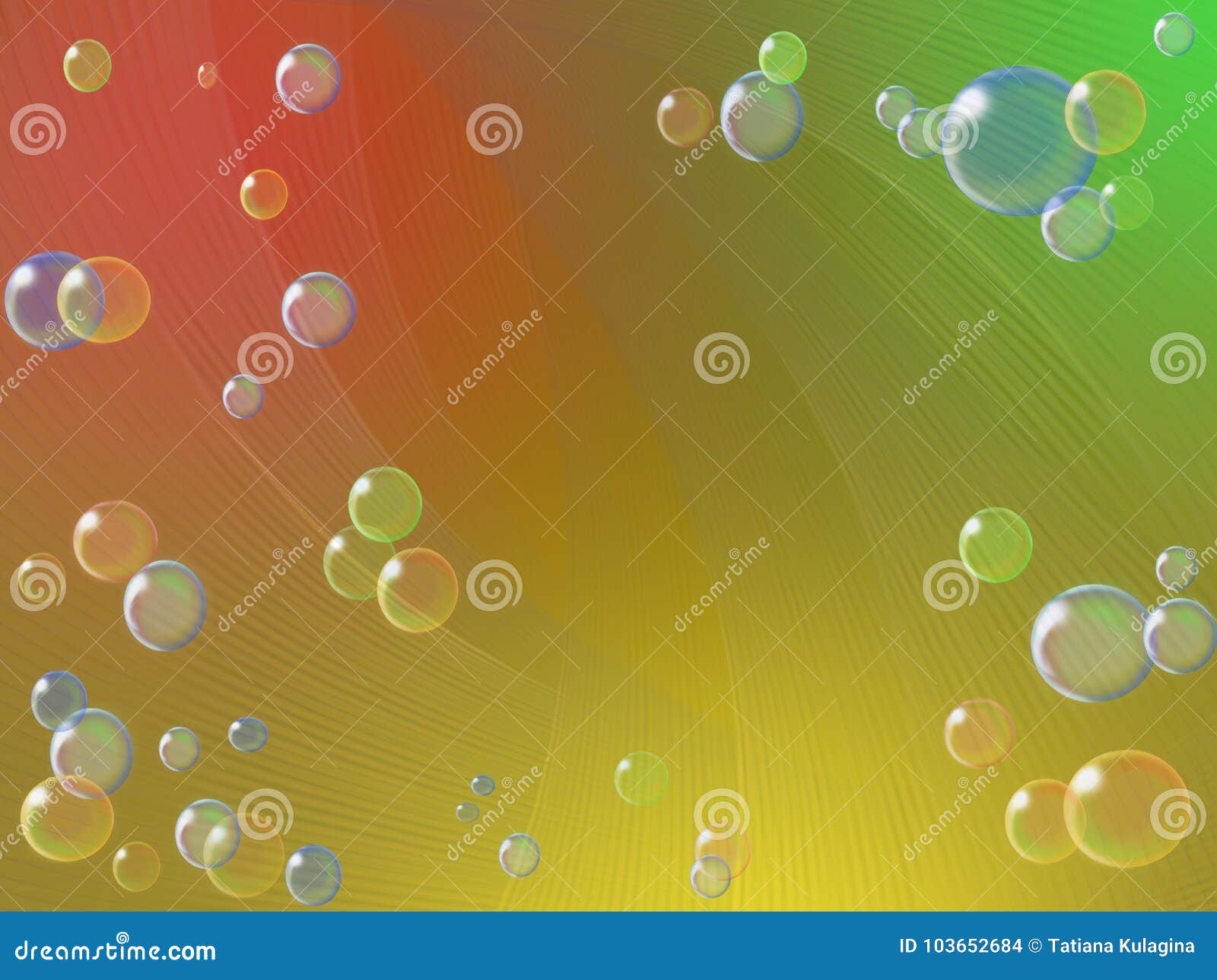 Multicolored Background with Soap Bubbles Stock Illustration ...