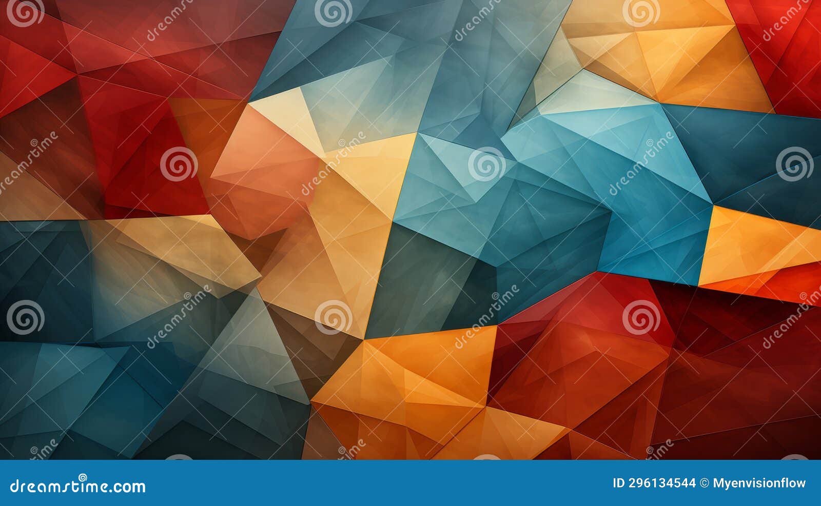A Colorful Background with Triangles Stock Illustration - Illustration ...