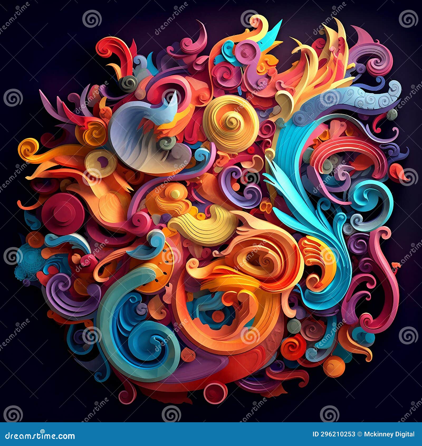 Textured Background Image in Colorful Scene in Random Wave and Ripple ...