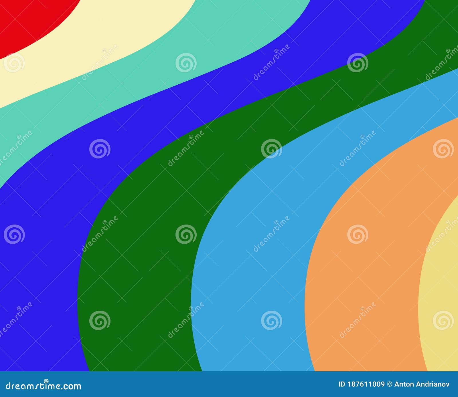 Colorful Background with Waves in a Flat Style. Vector Graphics Stock ...