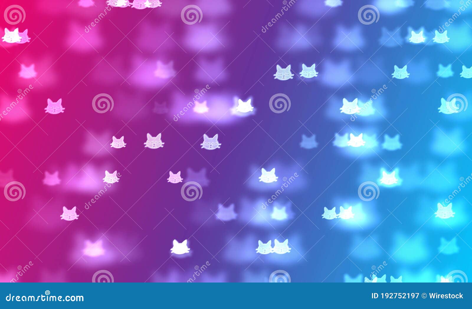 Colorful Background with White Cat Patterns Stock Illustration ...