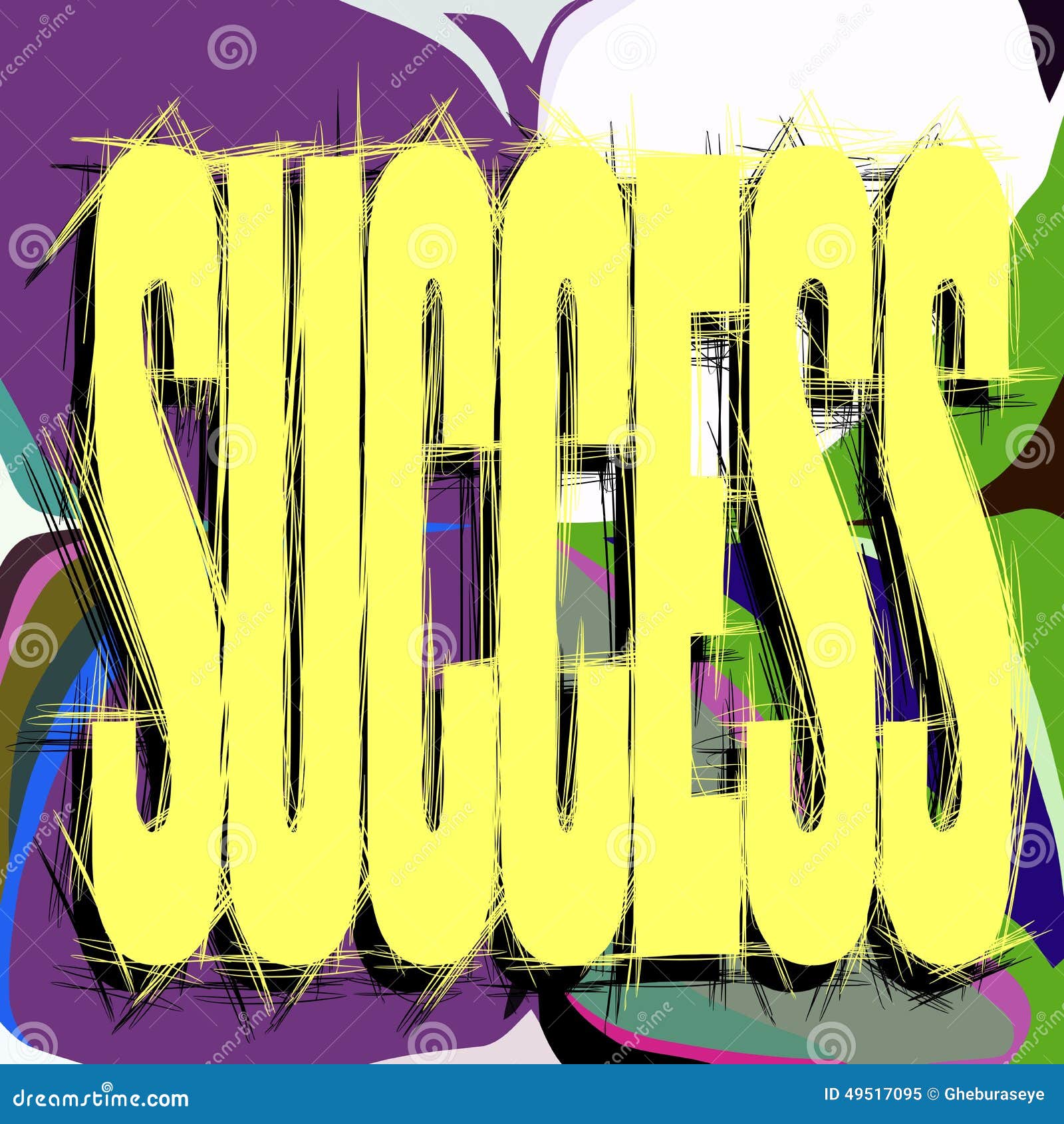 Colorful Background with Word Success Stock Illustration - Illustration ...