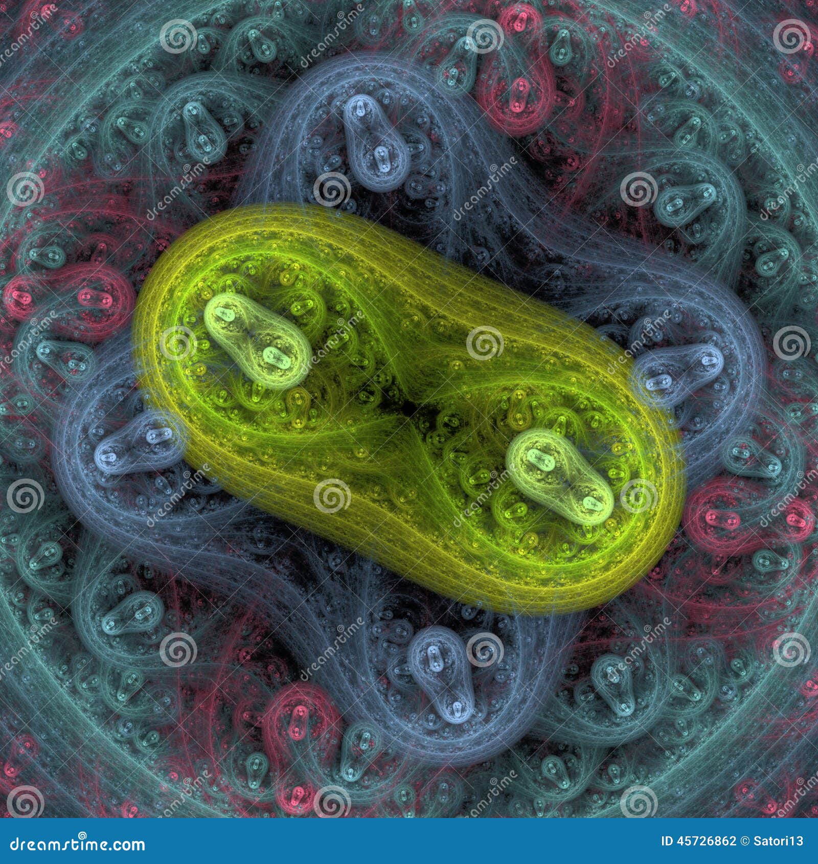 Colorful bacteria stock illustration. Illustration of medicine - 45726862