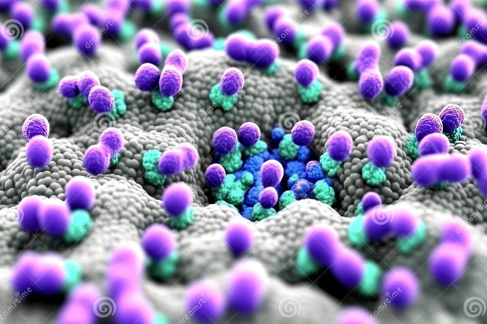 Colorful Bacterial Colonies Growing on Lumpy Surface Stock Image ...