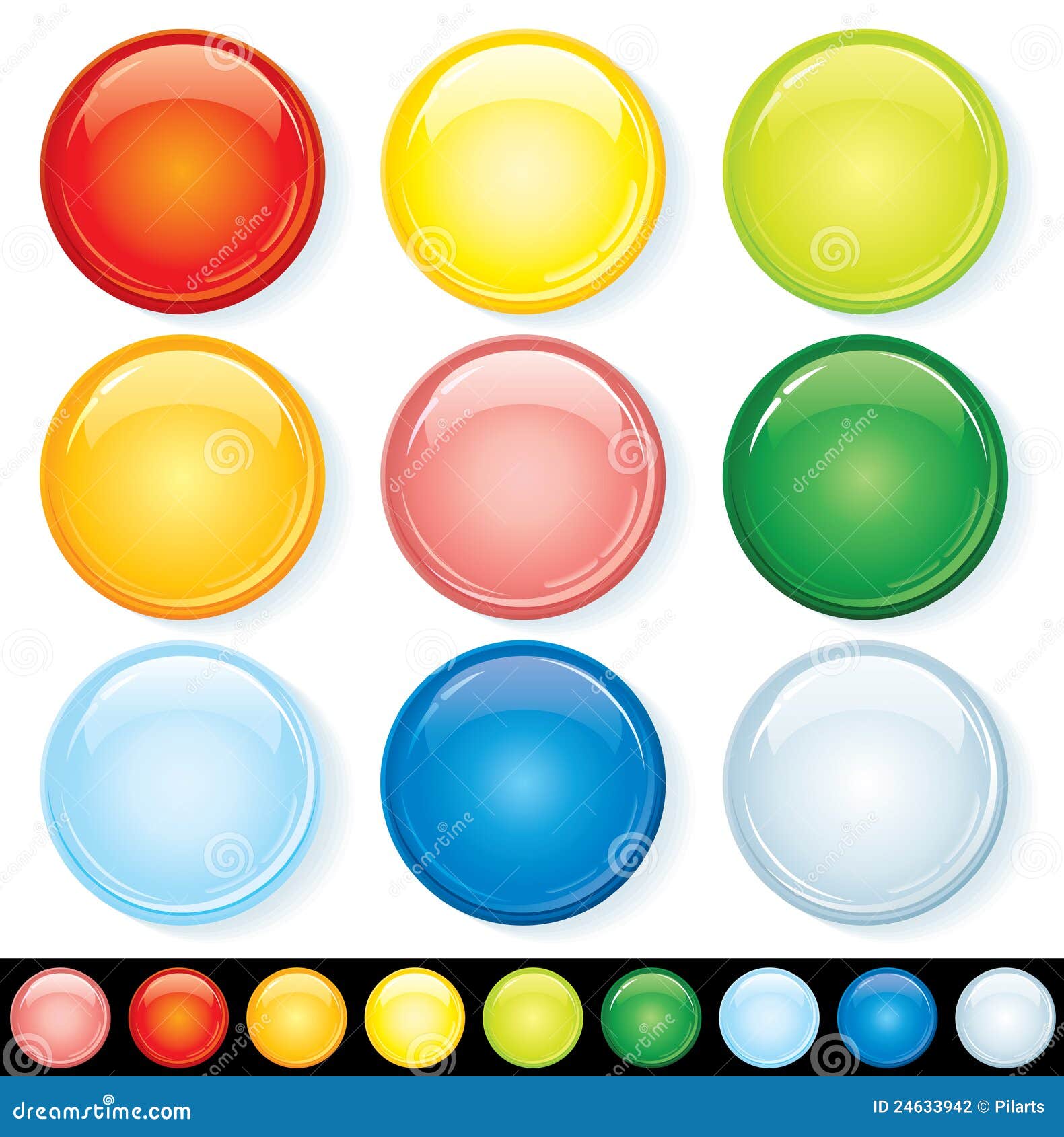 Colorful Badges stock vector. Illustration of buttons - 24633942
