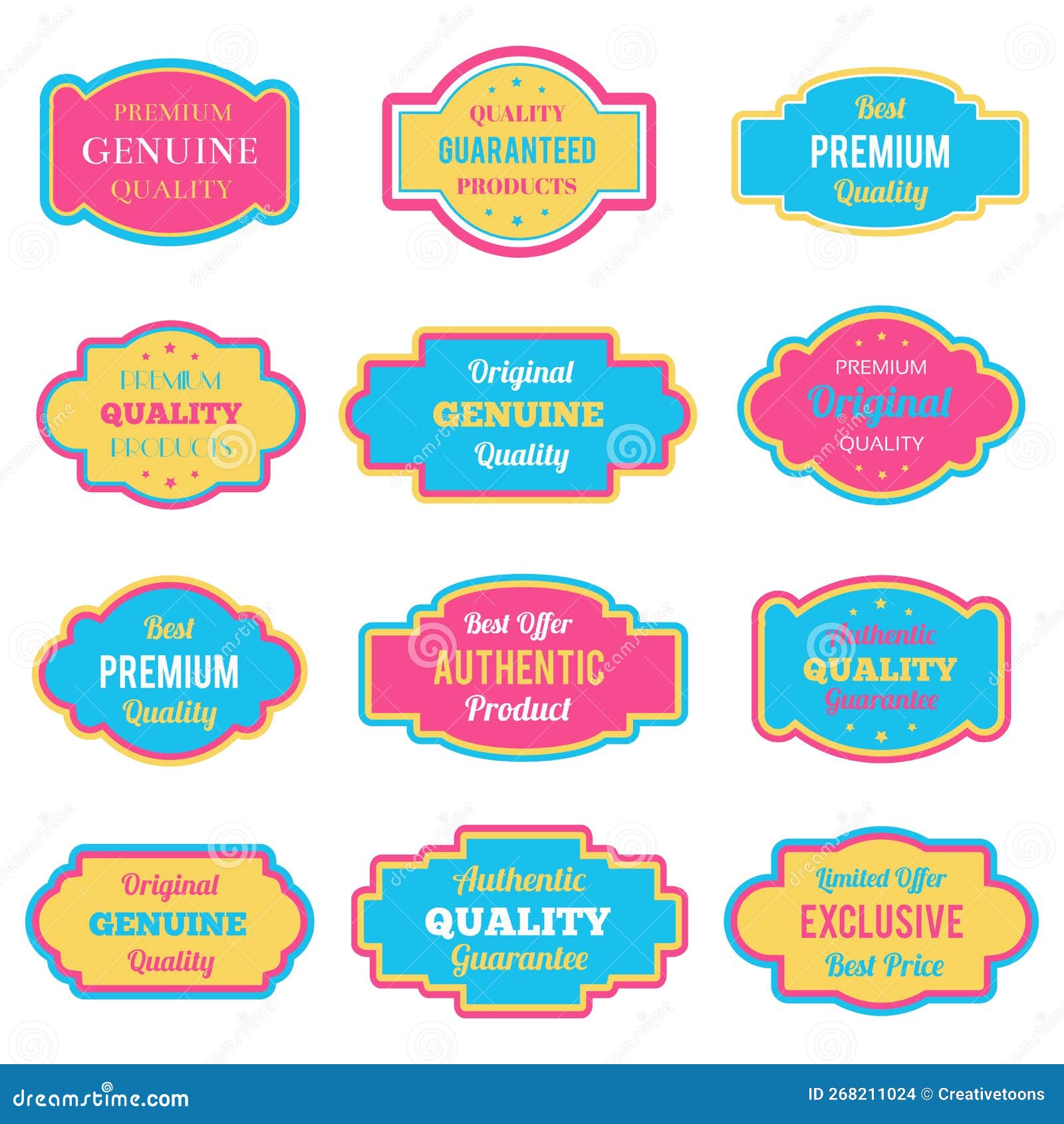 Colorful Badges and Labels Set. Retro Badges for Your Design. Vector ...