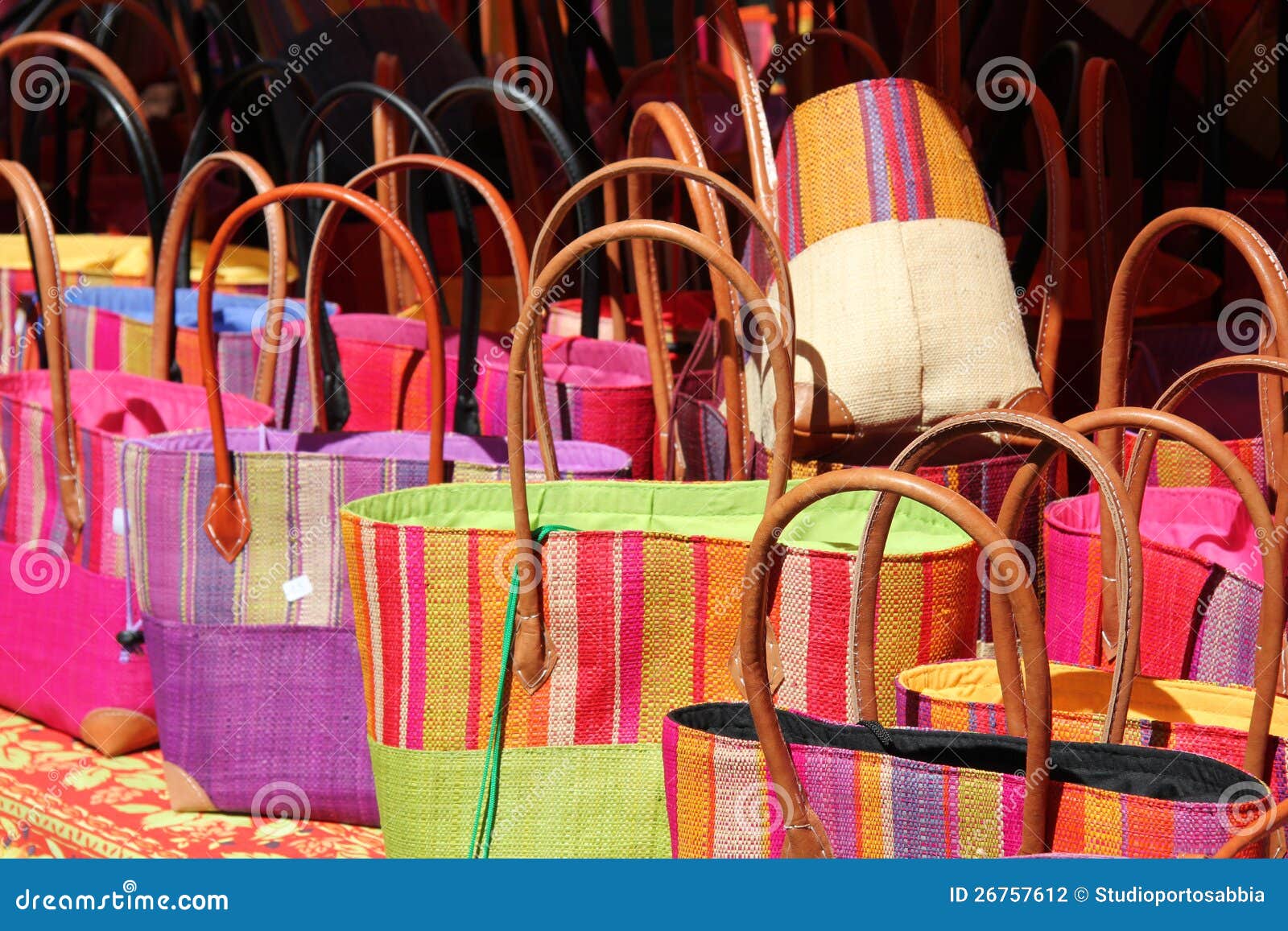 Colorful bags stock photo. Image of style, retail, provencal - 26757612